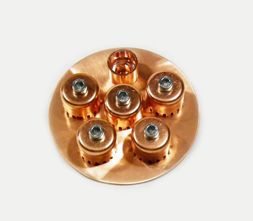 4" Bubble Plate – Emerald Gold