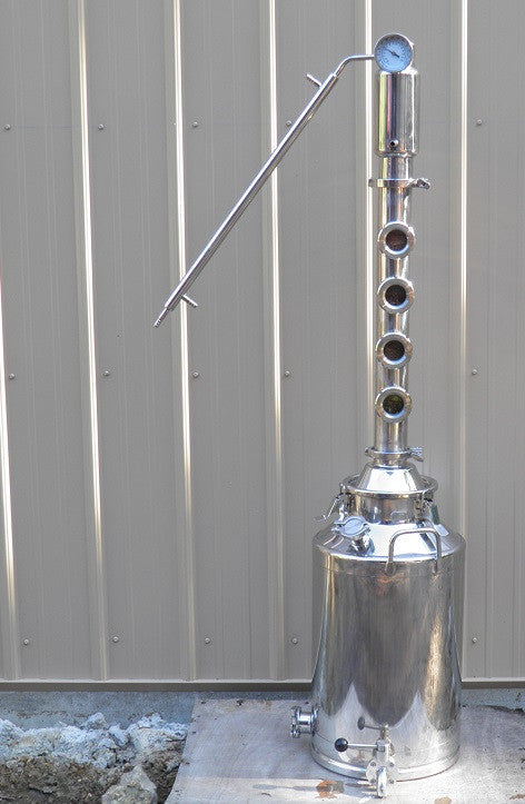 13 Gallon Moonshine Still with 4 Sight Glass Stainless Steel Reflux Co ...