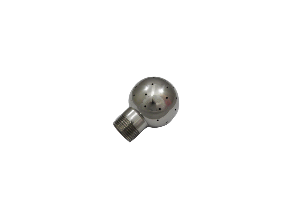 Fixed CIP Spray Ball with a 1" Male NPT and 2.5" Ball – Emerald Gold